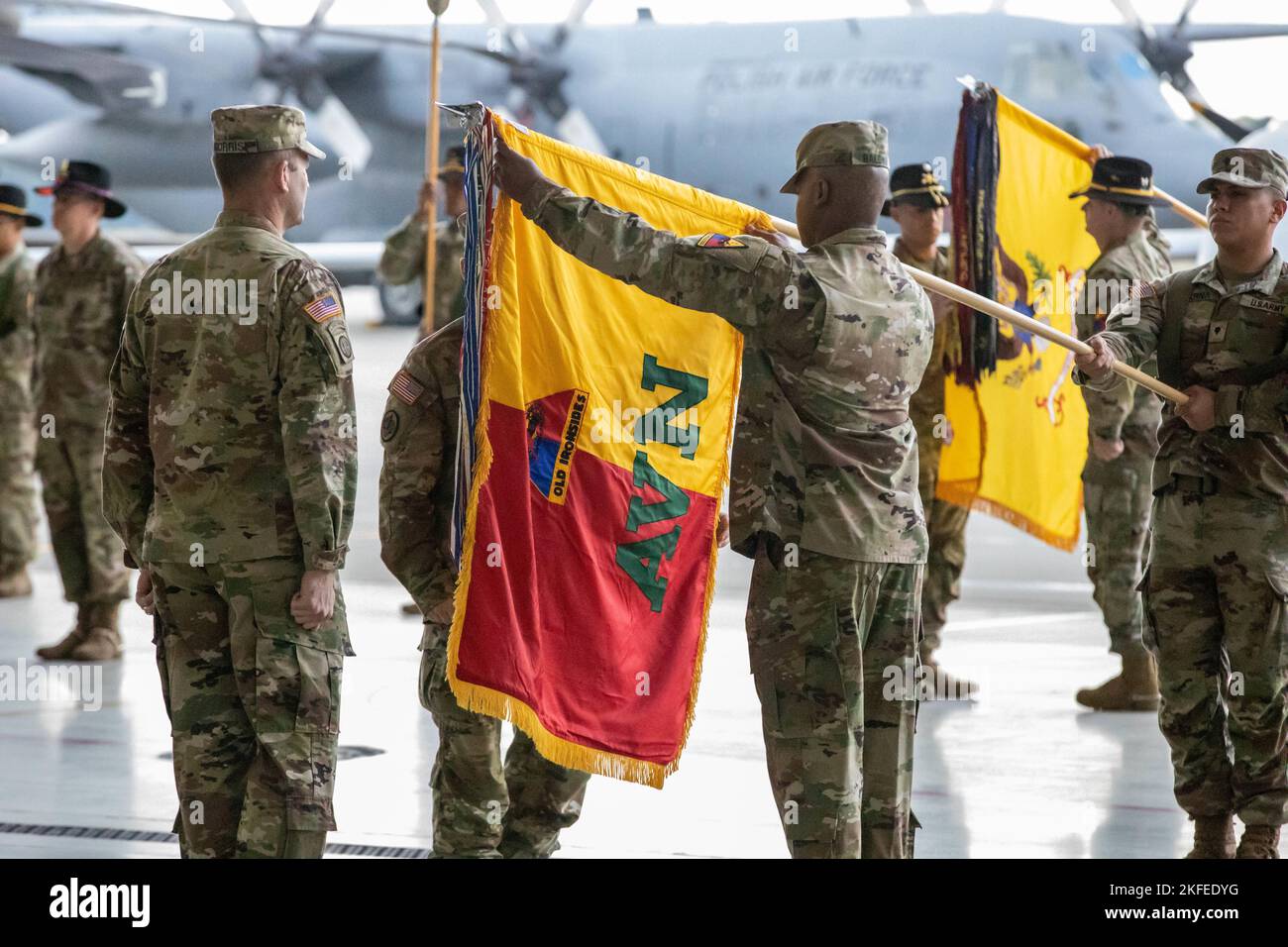 The Combat Aviation Brigade, 1st Armored Division Command Team Uncase ...
