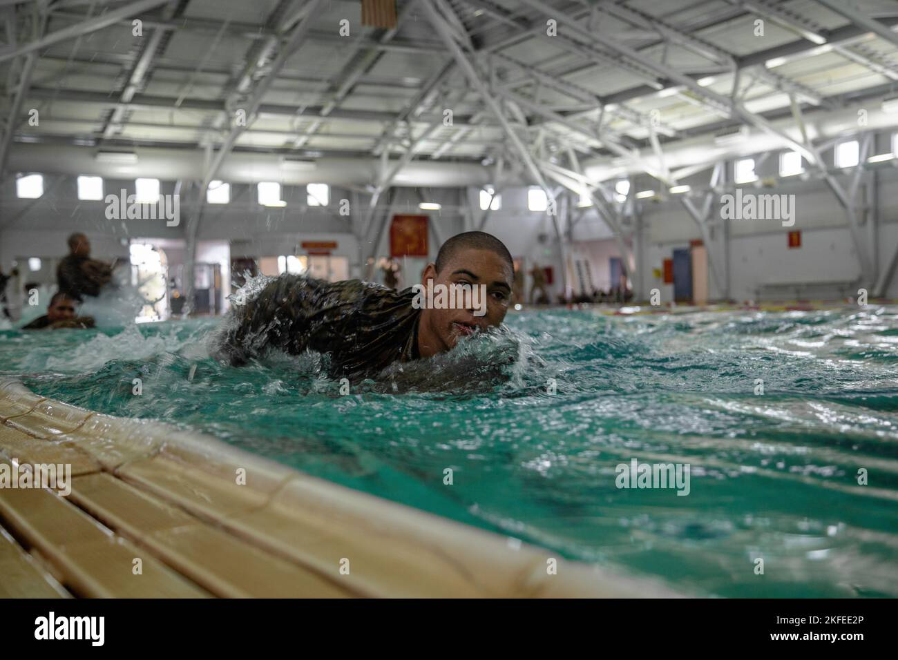U.S. Marine Corps recruit Kajauhn Hill, a recruit with Hotel Company ...
