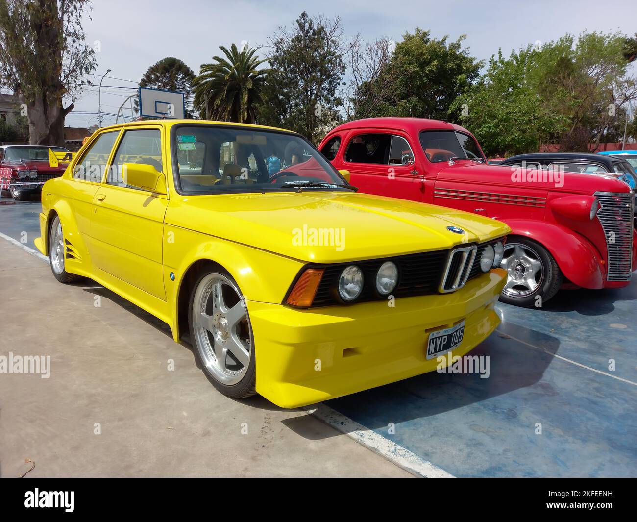 Lanus, Argentina - Sept 24, 2022: sporty yellow German executive ...