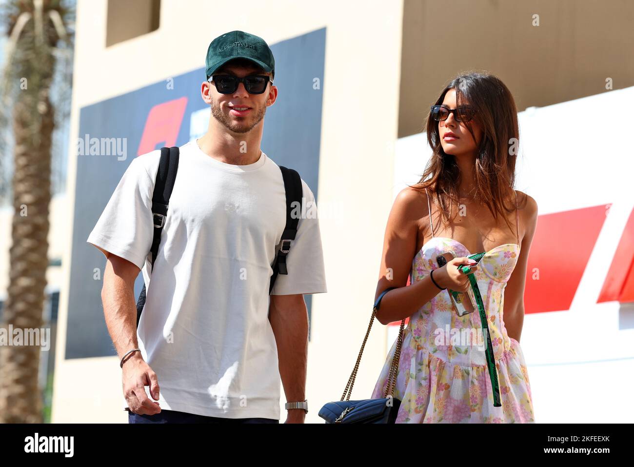 Abu Dhabi, UAE. 18/11/2022, (L to R): Pierre Gasly (FRA) AlphaTauri ...