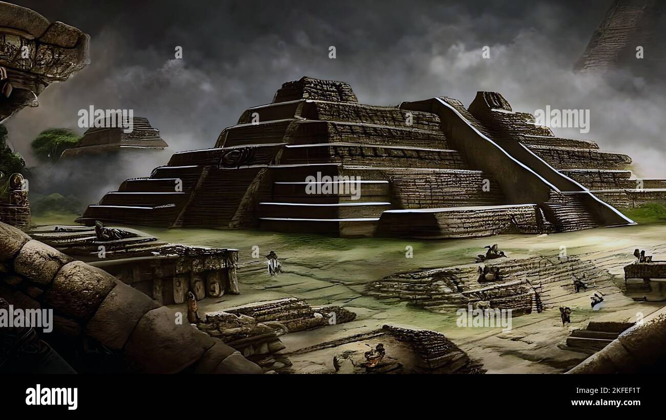 Mayan city drawing hi-res stock photography and images - Alamy