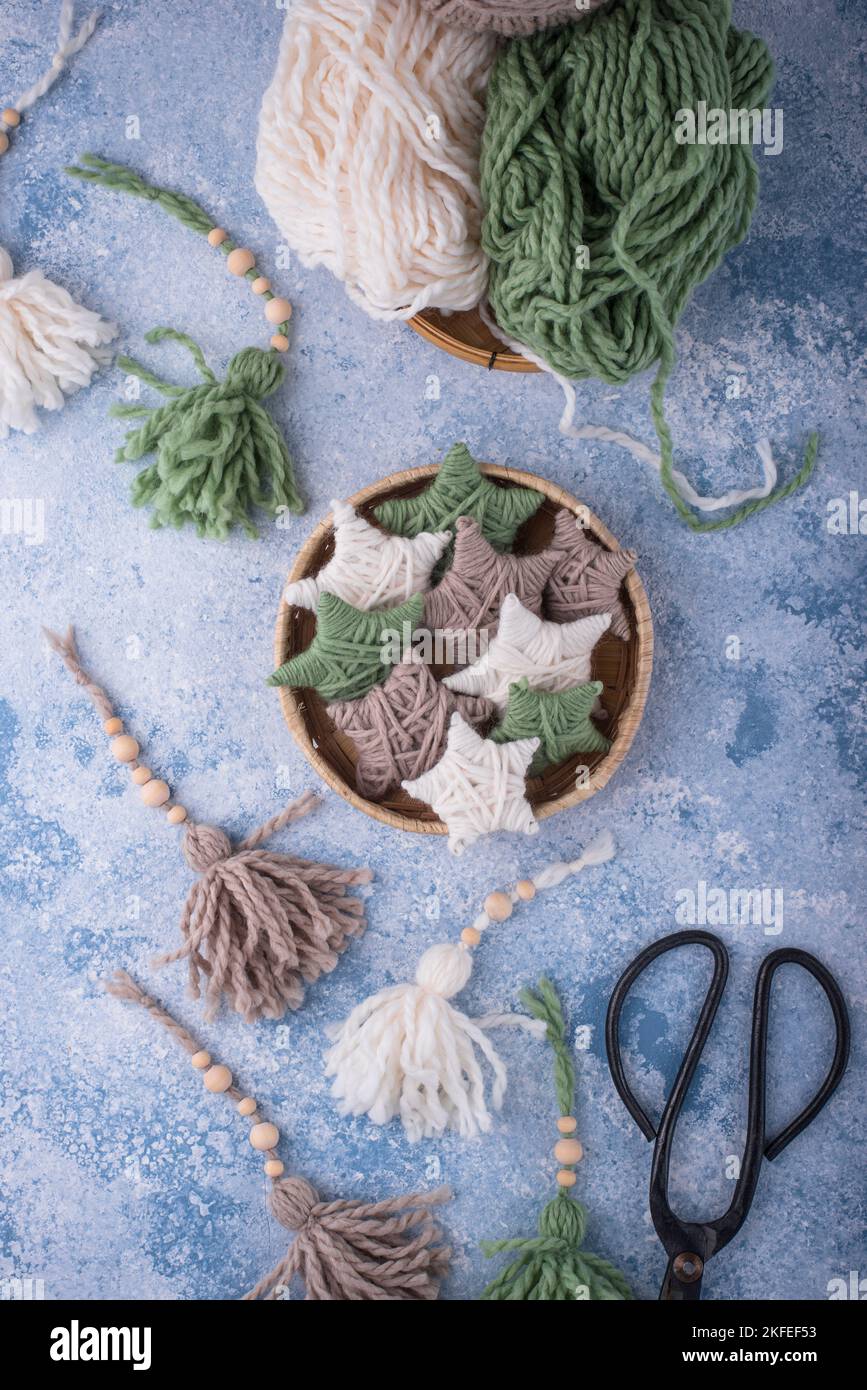 Christmas and New Year boho style decoration Stock Photo - Alamy