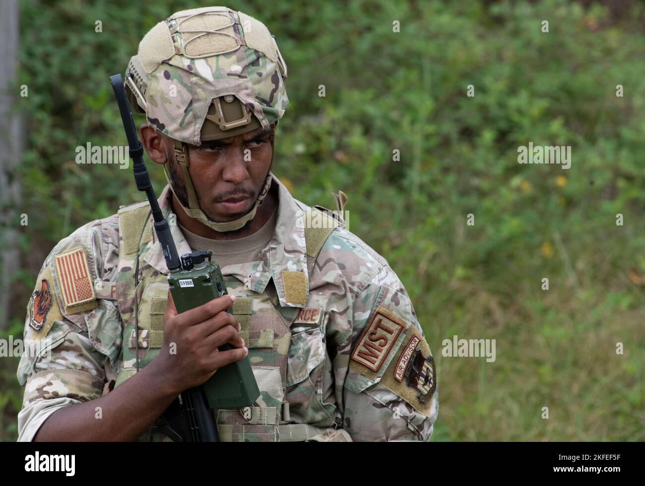 U.S. Air Force Senior Airman Joshua Freeman, a Security Forces Airman ...