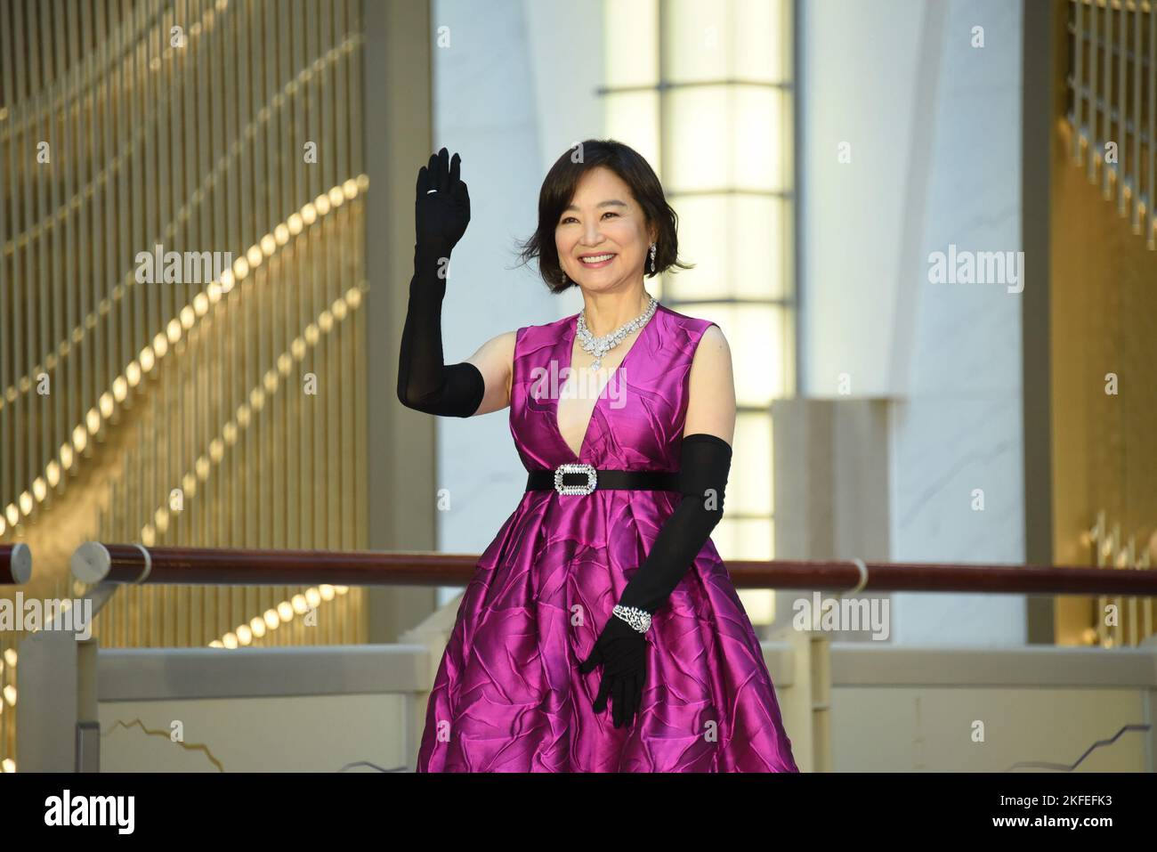 Taiwanese actress Brigitte Lin attended the opening ceremony of the ...