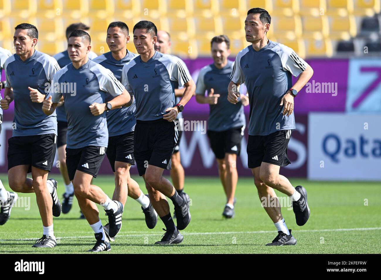Doha City, Qatar, 18 November, 2022. The 2022 FIFA World Cup referees ...