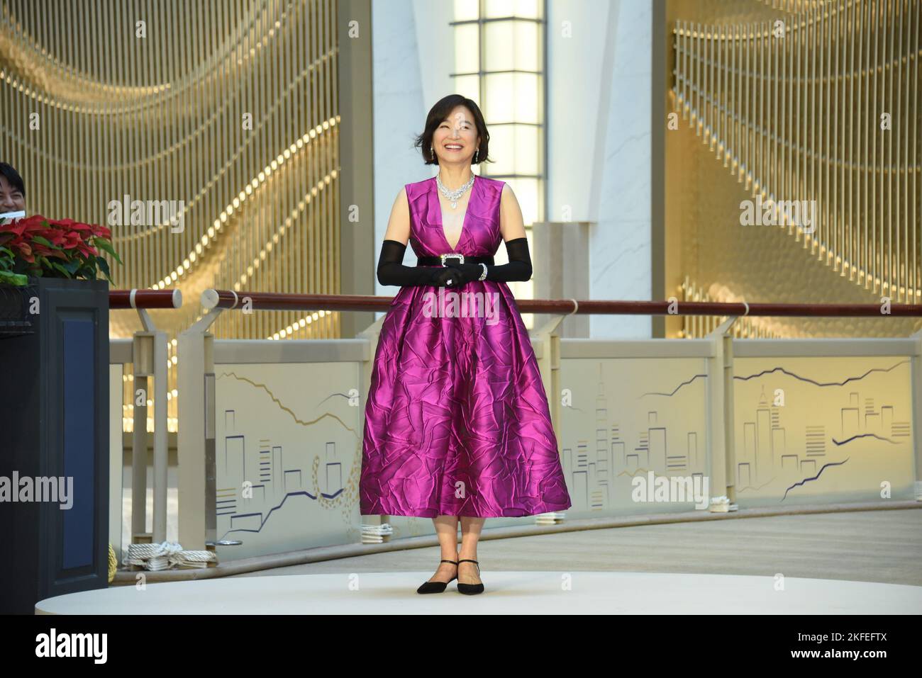 Taiwanese actress Brigitte Lin attended the opening ceremony of the ...