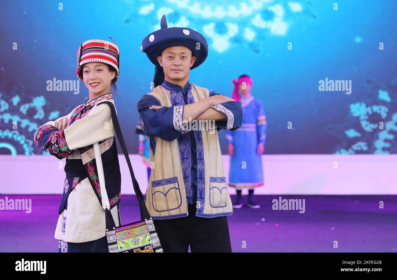 Yunnan traditional costumes at the 2022 China International Travel Mart ...