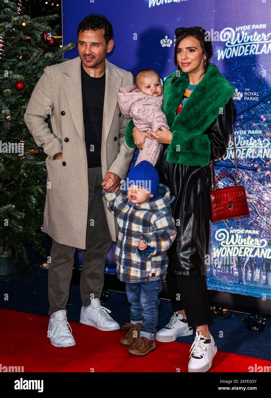 Ryan Thomas and Lucy Mecklenburgh attend the launch night for Hyde Park ...