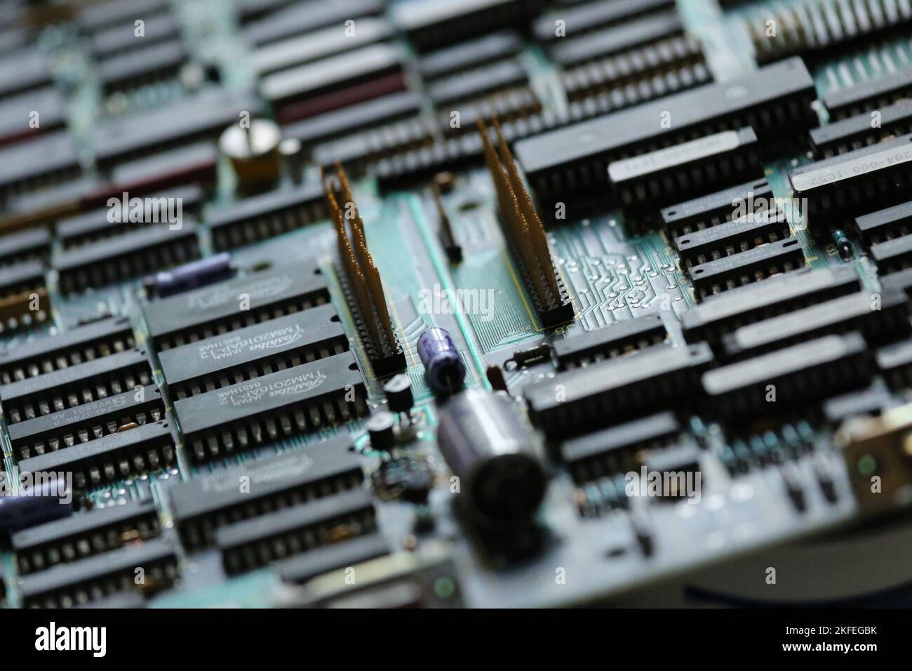 components and circuits of printer motherboard Stock Photo - Alamy