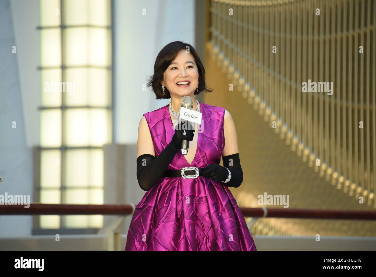 Taiwanese actress Brigitte Lin attended the opening ceremony of the ...
