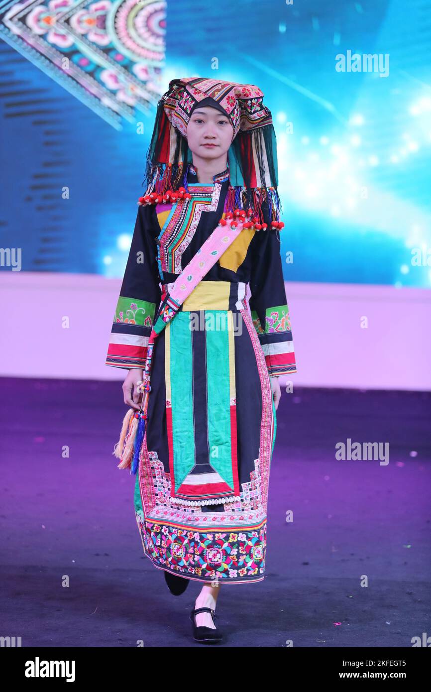Yunnan traditional costumes at the 2022 China International Travel Mart ...