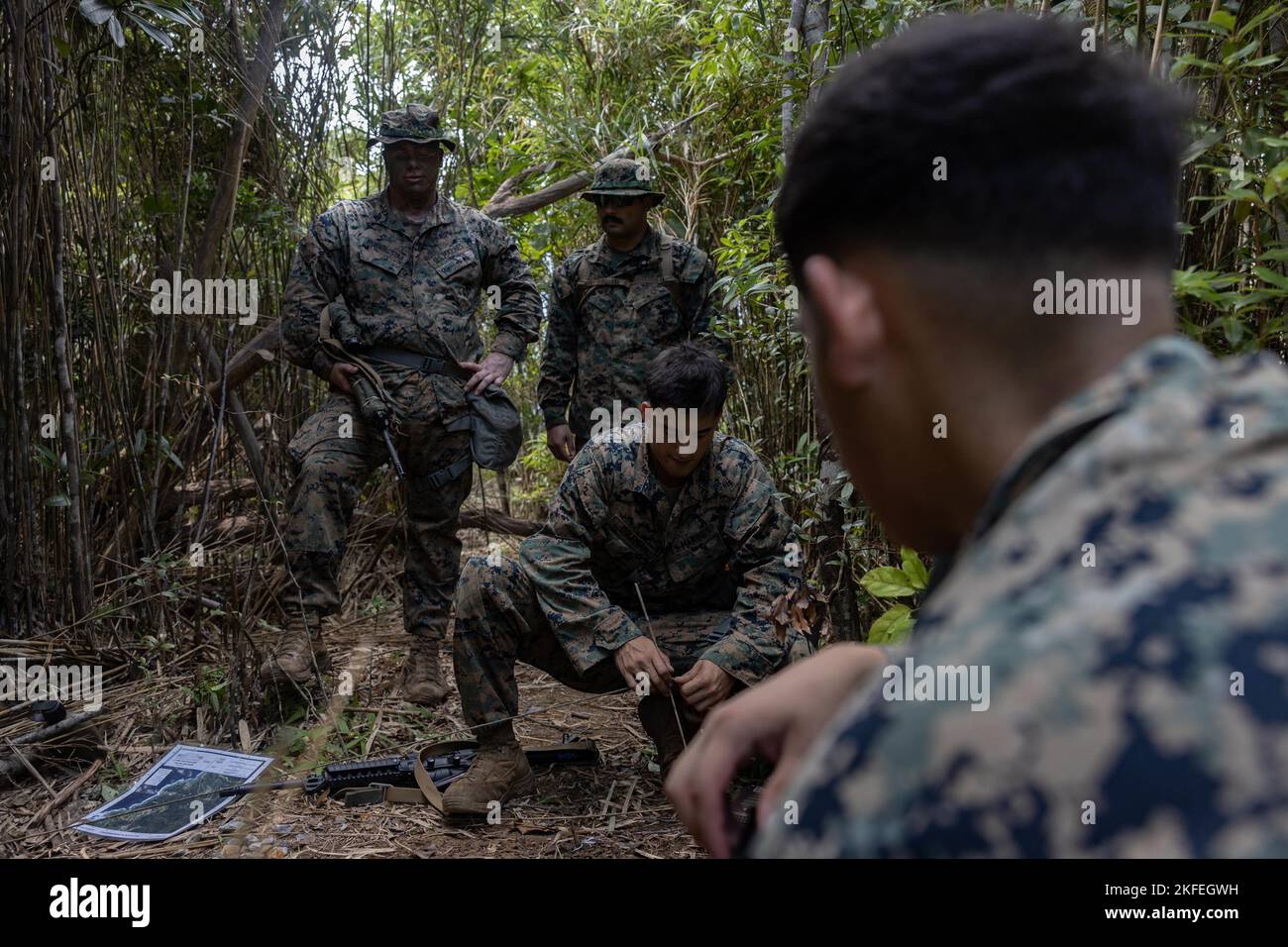 U.S. Marines assigned to Maritime Surveillance Platoon, 3rd ...