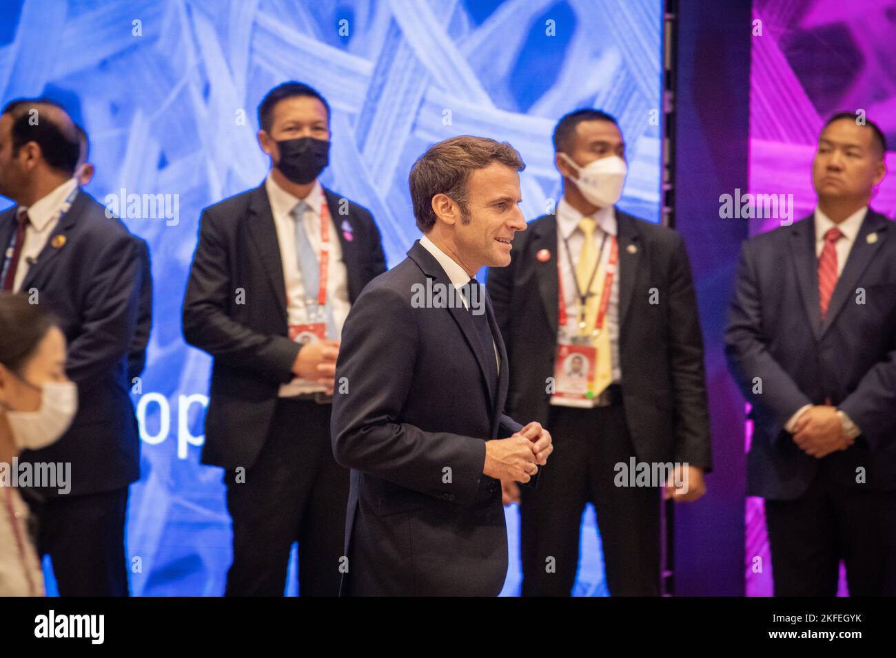 Bangkok, Thailand. 18th Nov, 2022. France's President Emmanuel Macron ...