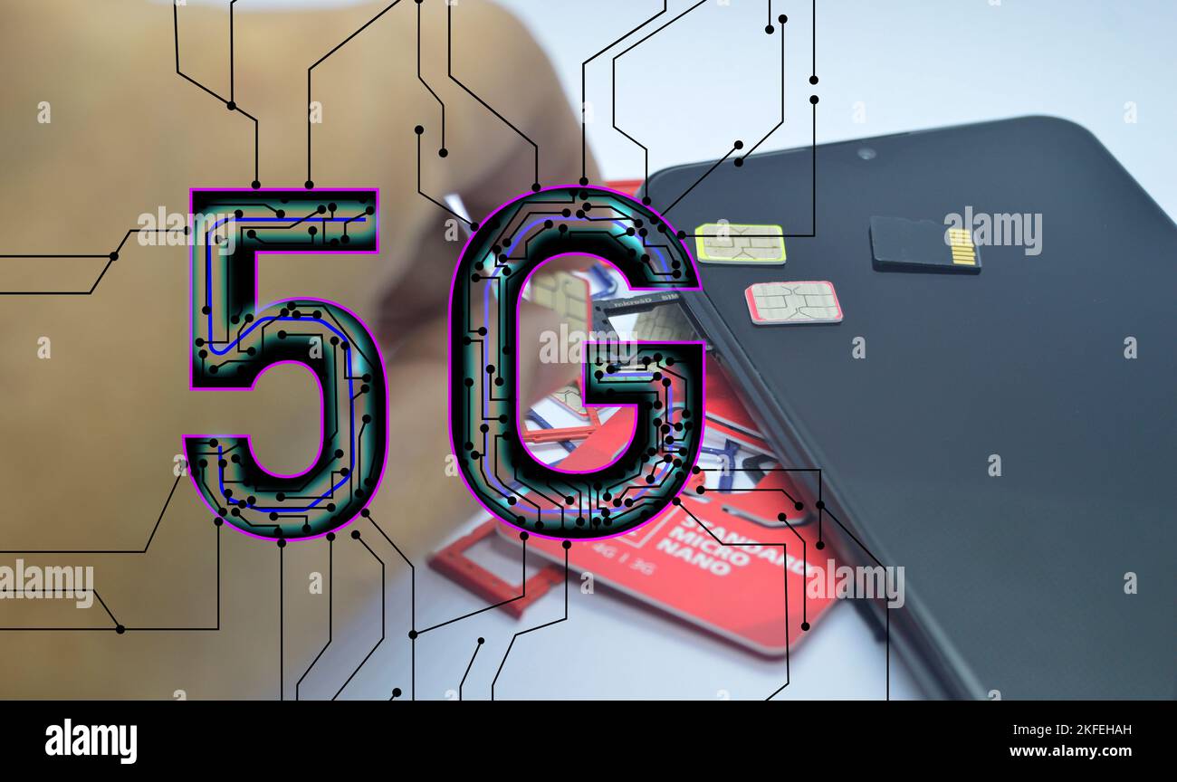 The concept of stepping into 5G communication system Stock Photo - Alamy