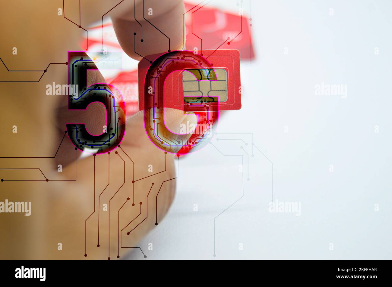 The concept of stepping into 5G communication system Stock Photo - Alamy