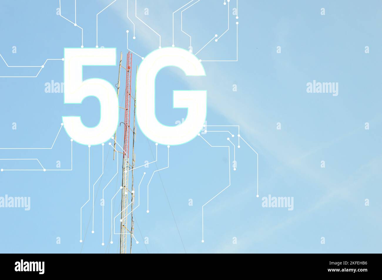 The concept of stepping into 5G communication system Stock Photo - Alamy