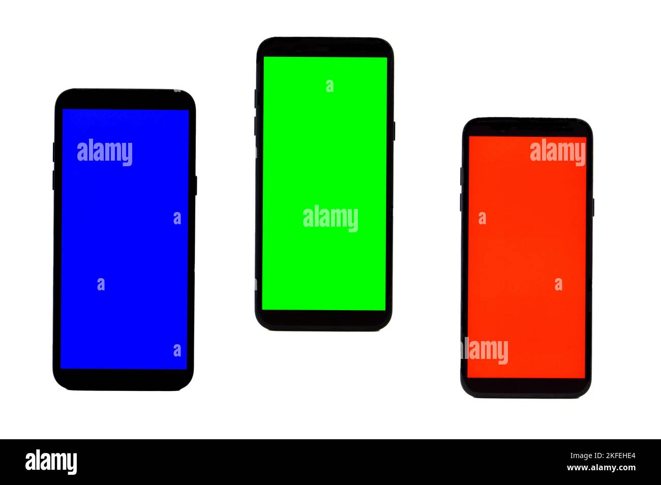 3 smartphones with different color screens Stock Photo - Alamy 3 smartphones with different color screens Stock Photo - Alamy