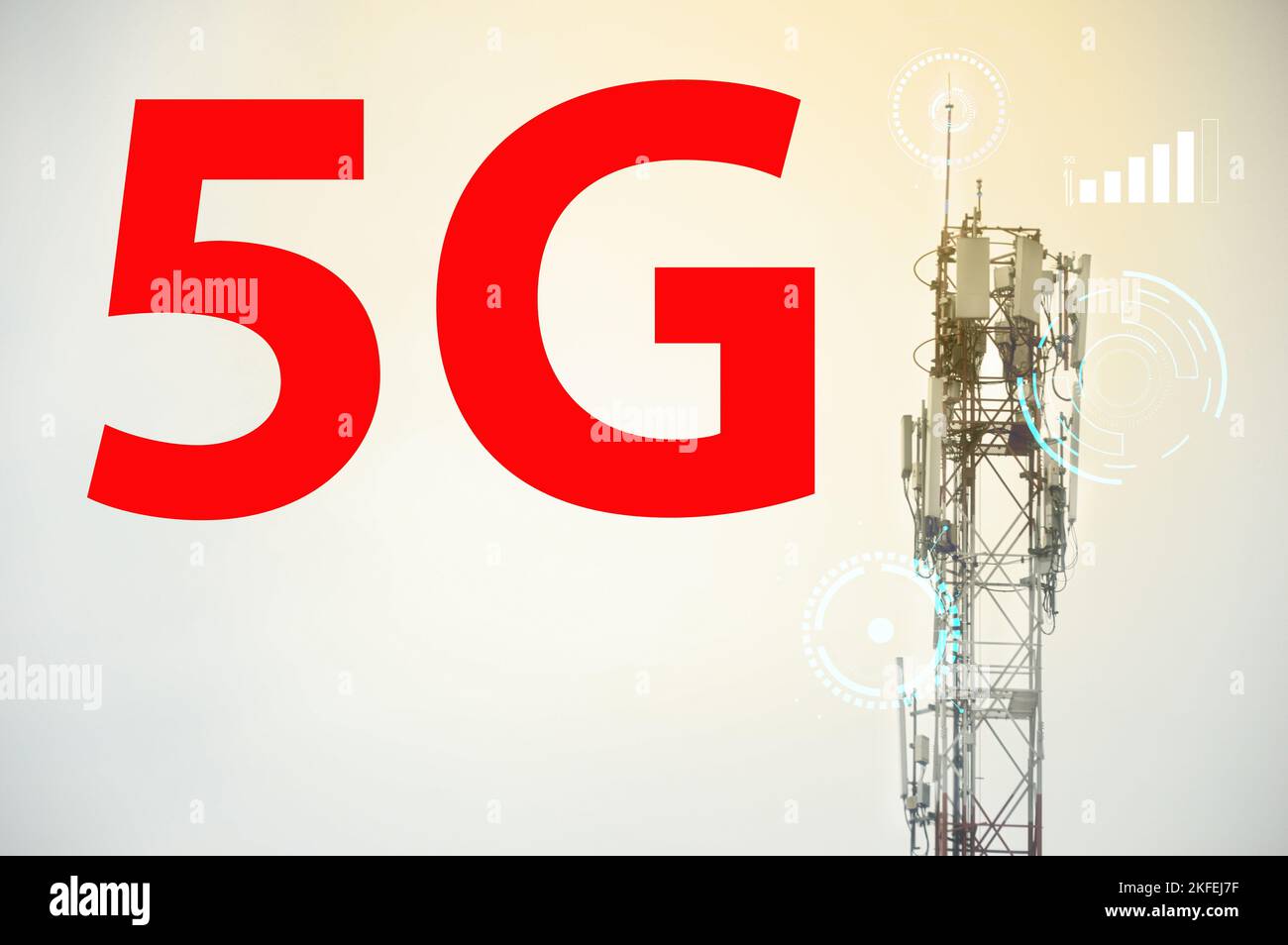 The concept of connecting in the 5G communication era Stock Photo - Alamy