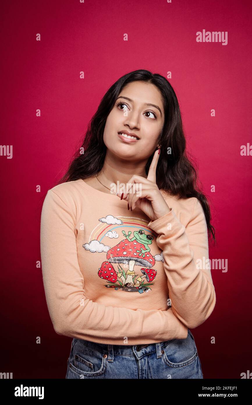 Beautiful Indian Girl Reflecting on Relationship Dilemma While Shopping ...