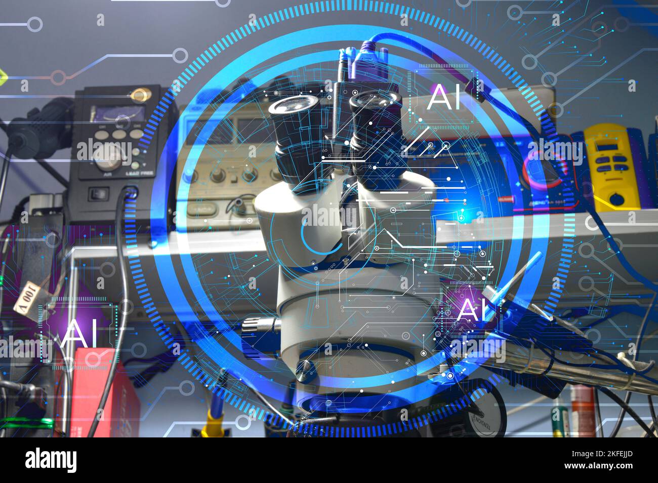 concept of invention and development artificial intelligence Stock ...