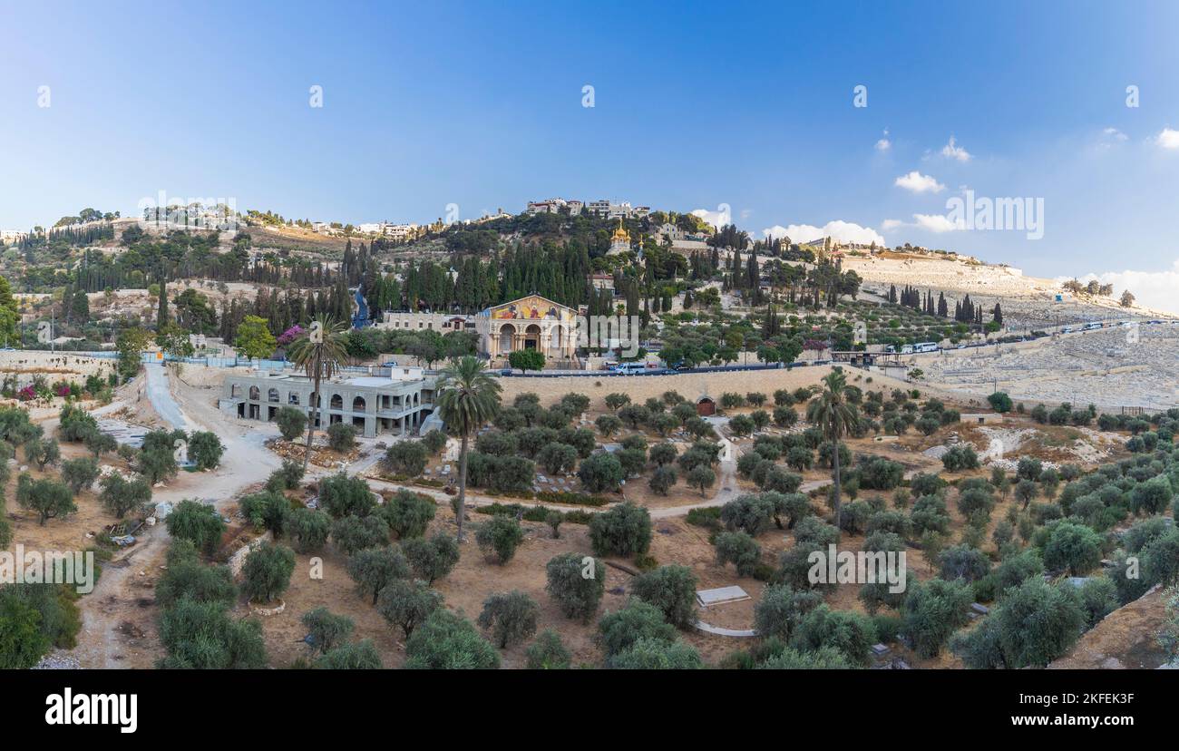 Panorama of the Mount of Olives in Jerusalem Stock Photo - Alamy