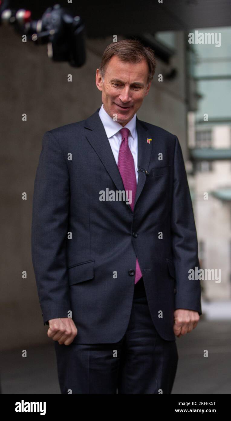 London, England, UK. 18th Nov, 2022. Chancellor of the Exchequer JEREMY ...