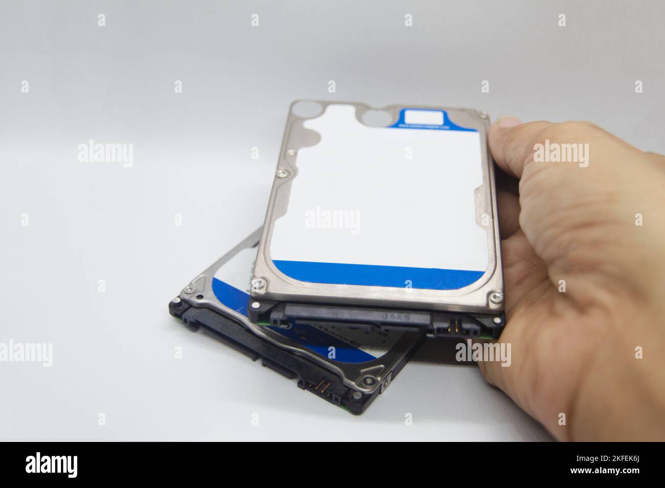 hard drive placed on a white background Stock Photo - Alamy