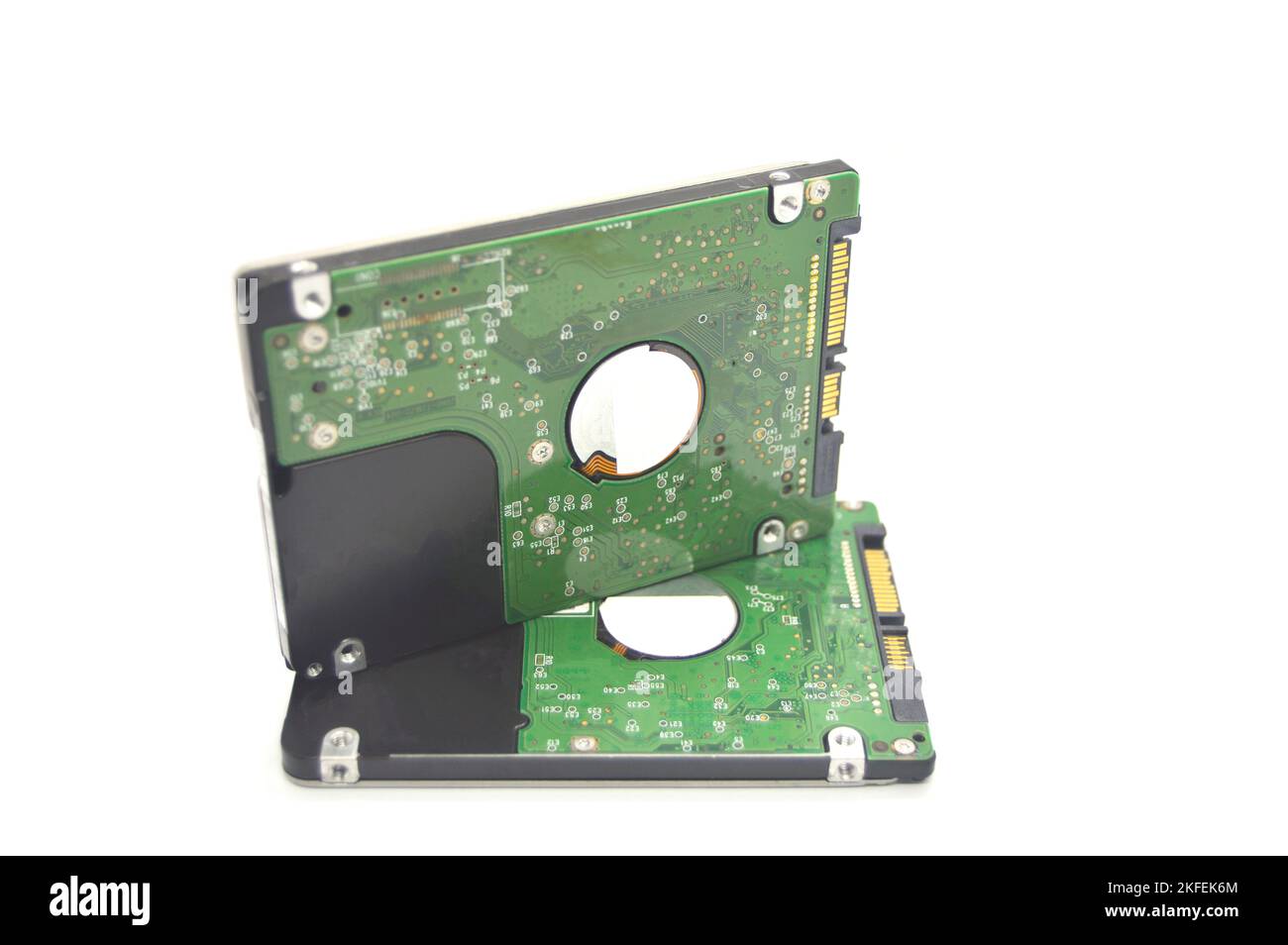 Earphones on blue background Cut Out Stock Images & Pictures - Alamy