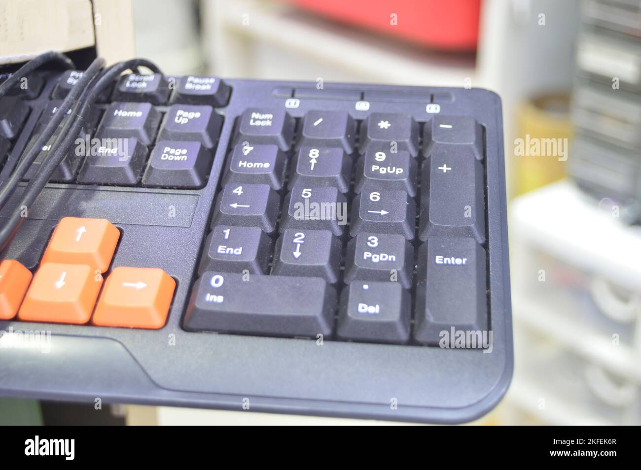 Close-up view of keyboard with numbers side Stock Photo - Alamy