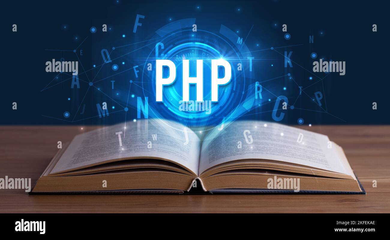 Technology abbreviation coming out from an open book Stock Photo - Alamy