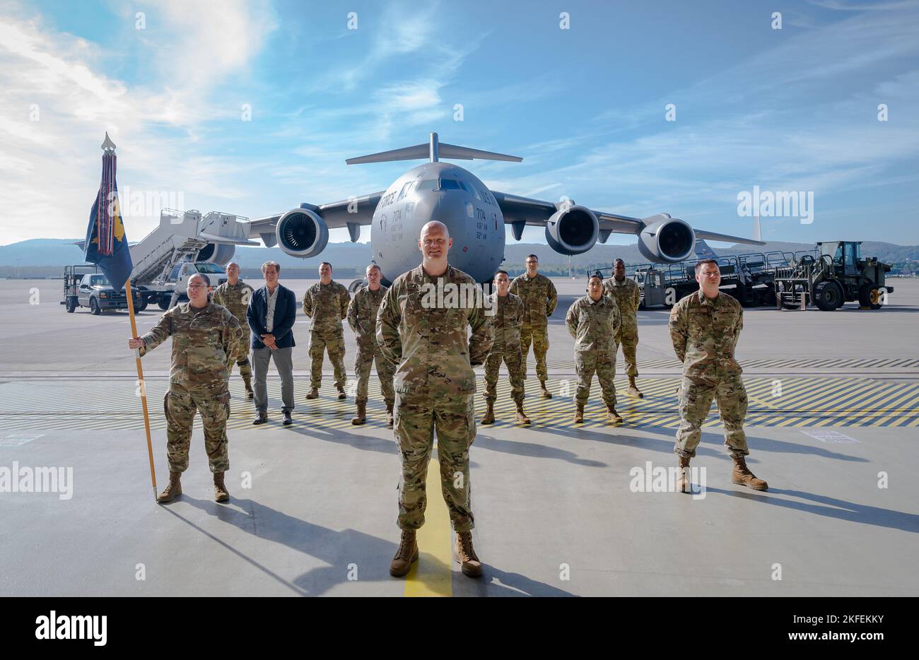 U.S. Air Force Airmen assigned to the 721st Air Mobility Operations ...