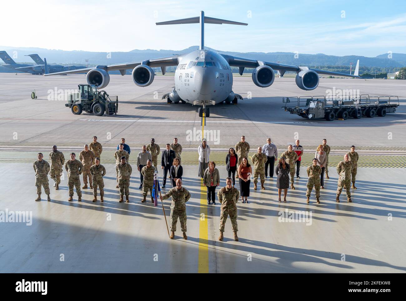 U.S. Air Force Airmen assigned to the 521st Air Mobility Operations ...