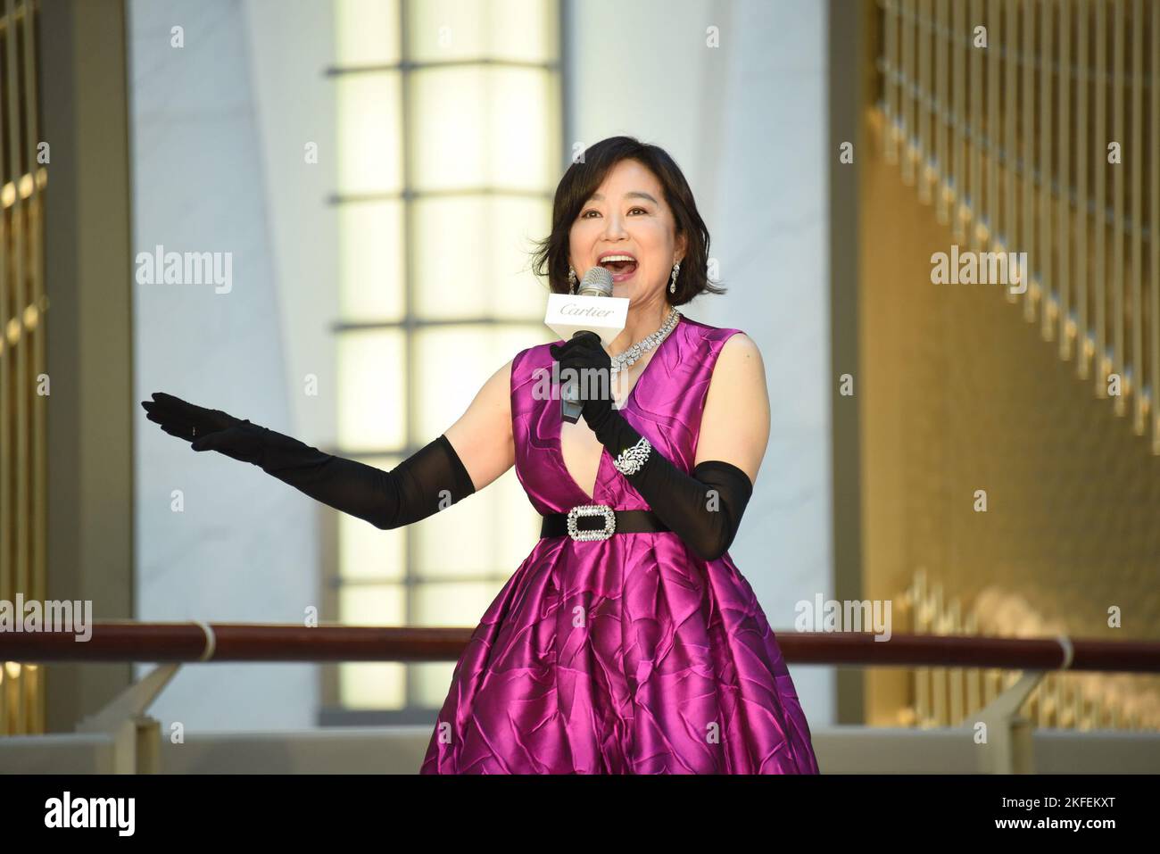 Taiwanese actress Brigitte Lin attended the opening ceremony of the ...