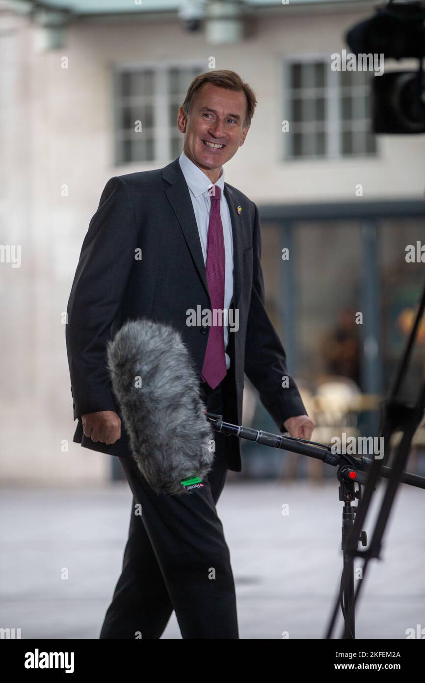 London, England, UK. 18th Nov, 2022. Chancellor of the Exchequer JEREMY ...