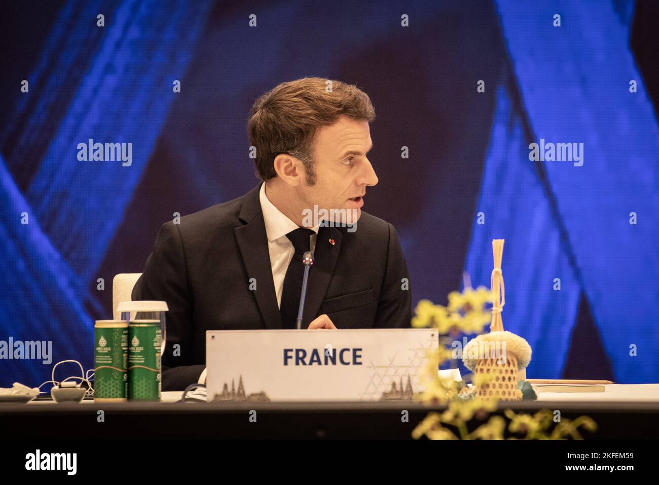 Bangkok, Thailand. 18th Nov, 2022. France's President Emmanuel Macron ...