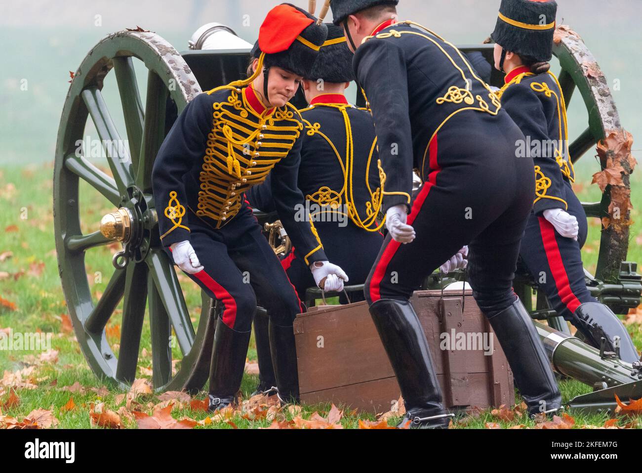 Kings Troop, Royal Horse Artillery carried out a 41 gun salute for the ...