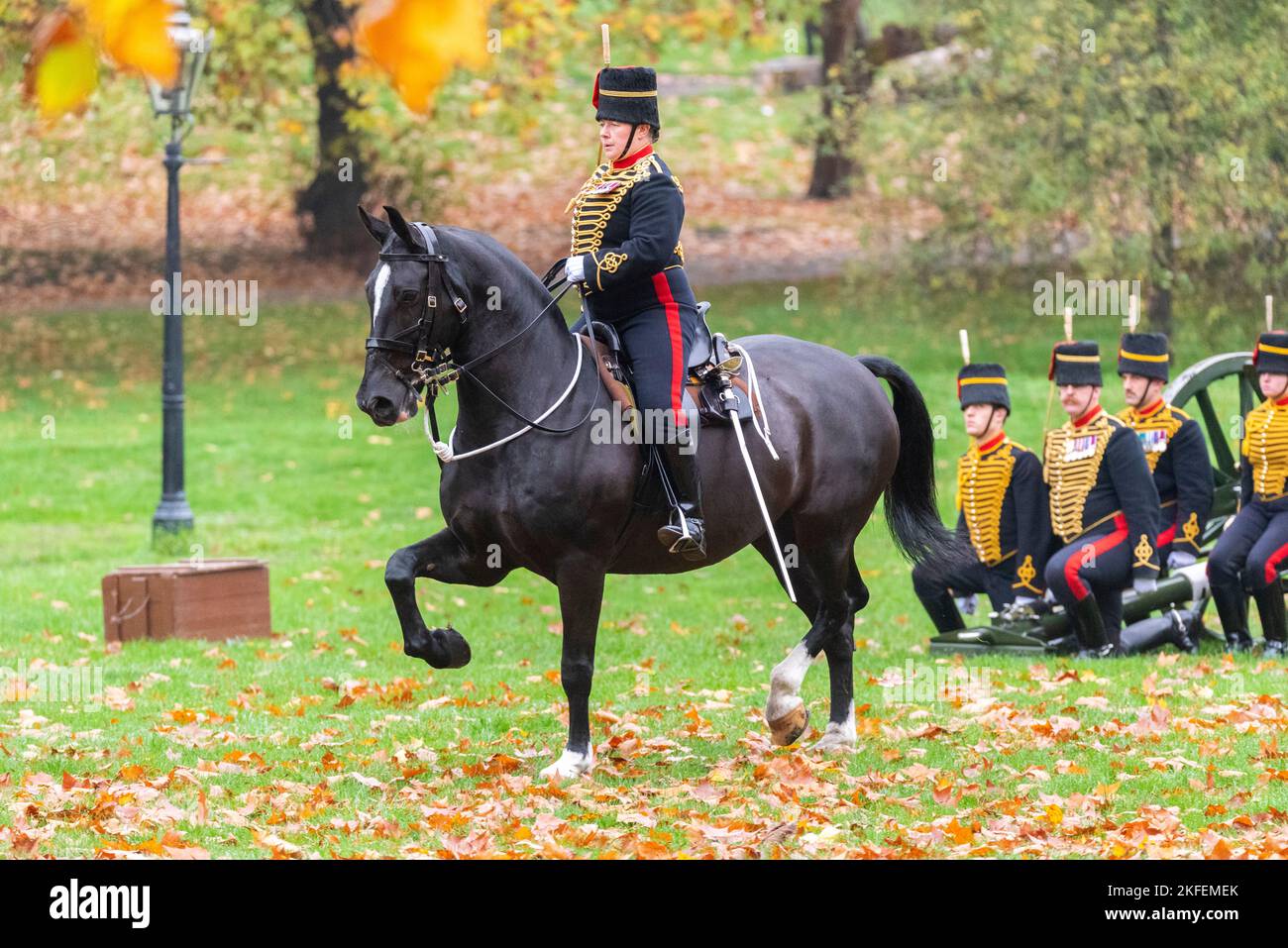 Kings Troop, Royal Horse Artillery carried out a 41 gun salute for the ...