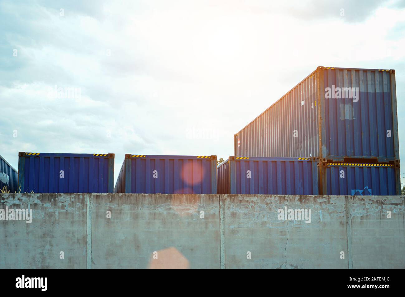large container Used for international shipments Stock Photo - Alamy