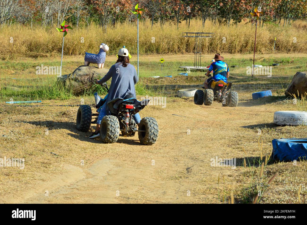 6-9-2022, Chonburi, Thailand, ATV driving is an outdoor activity Stock ...