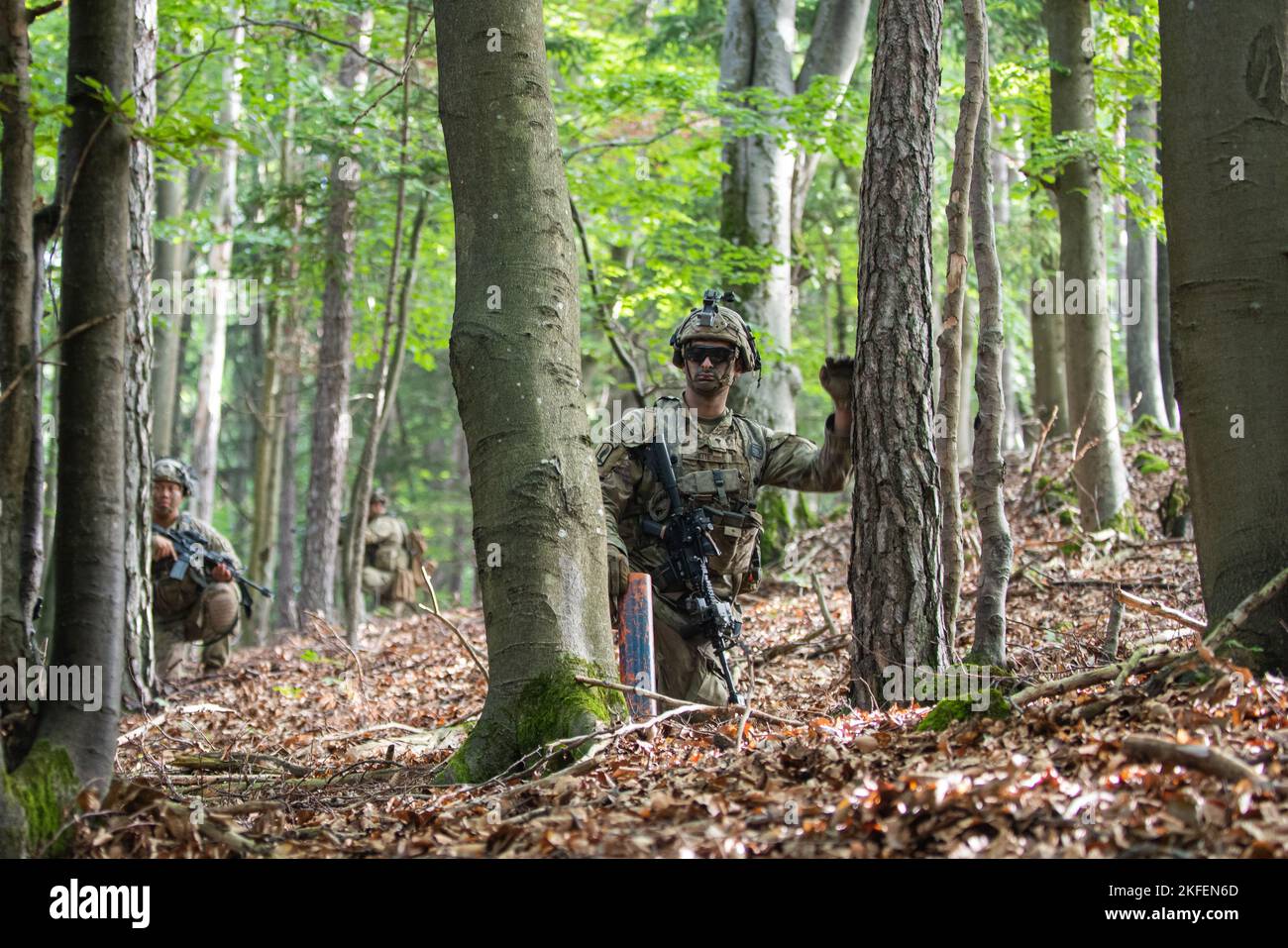 U.S. Army paratroopers assigned to 54th Brigade Engineer Battalion ...