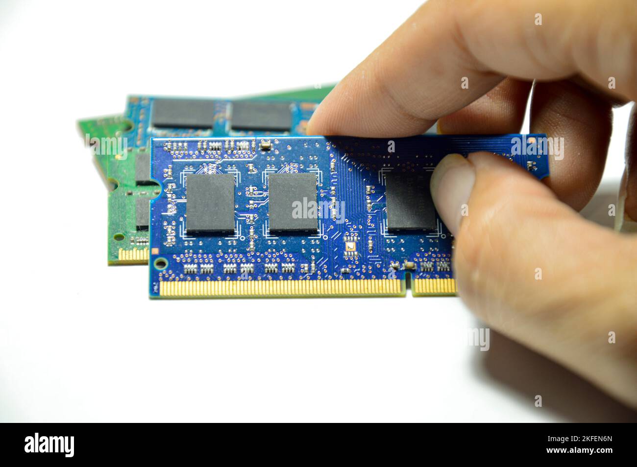 image of ram laptop on a white background There will be a lot of dust ...