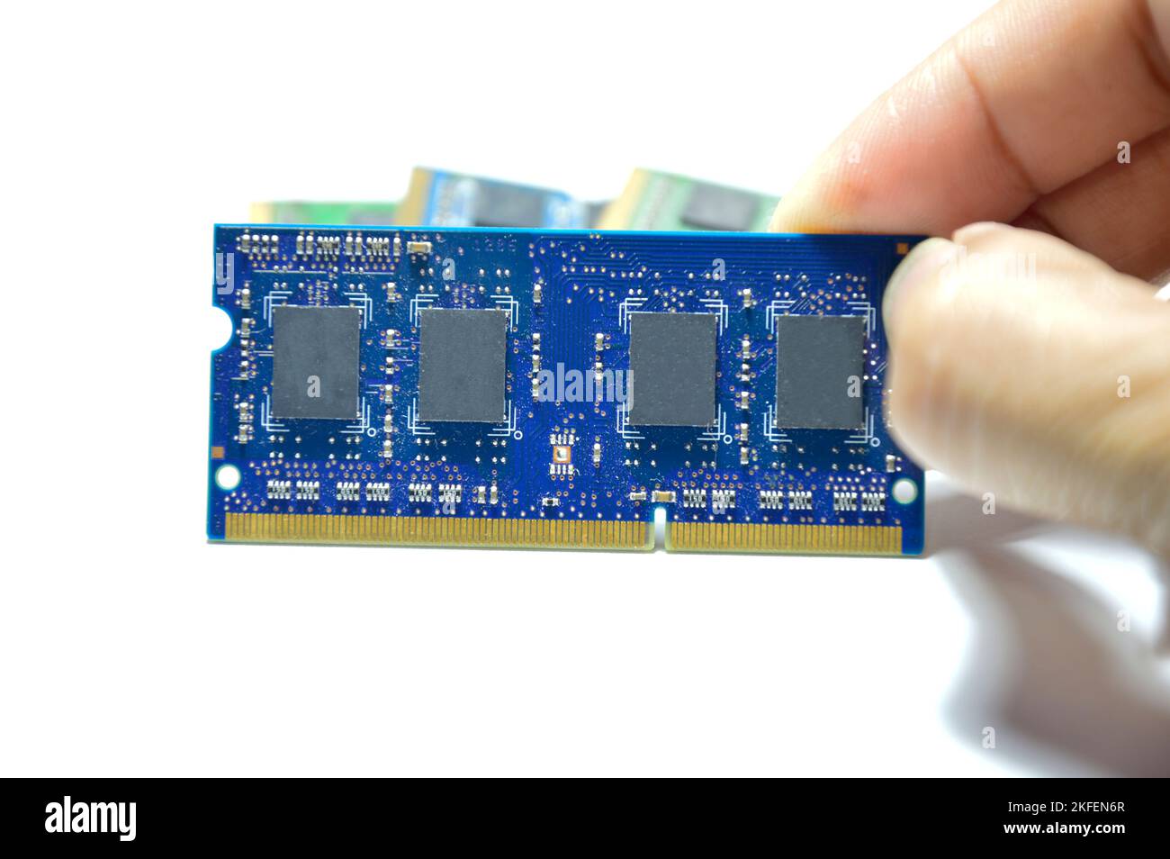 image of ram laptop on a white background There will be a lot of dust ...