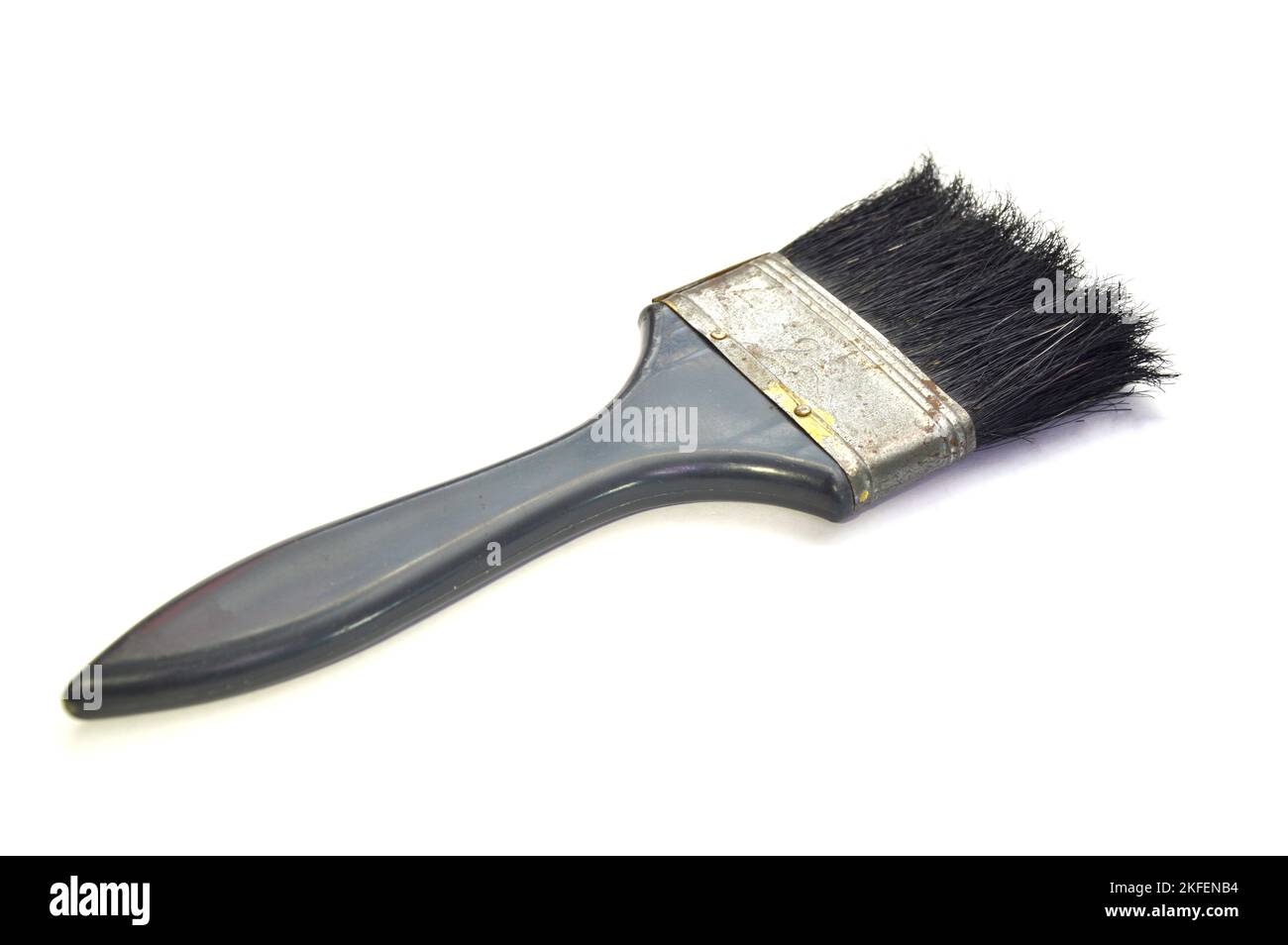 Image of paint brush, old condition, on a white background Stock Photo ...