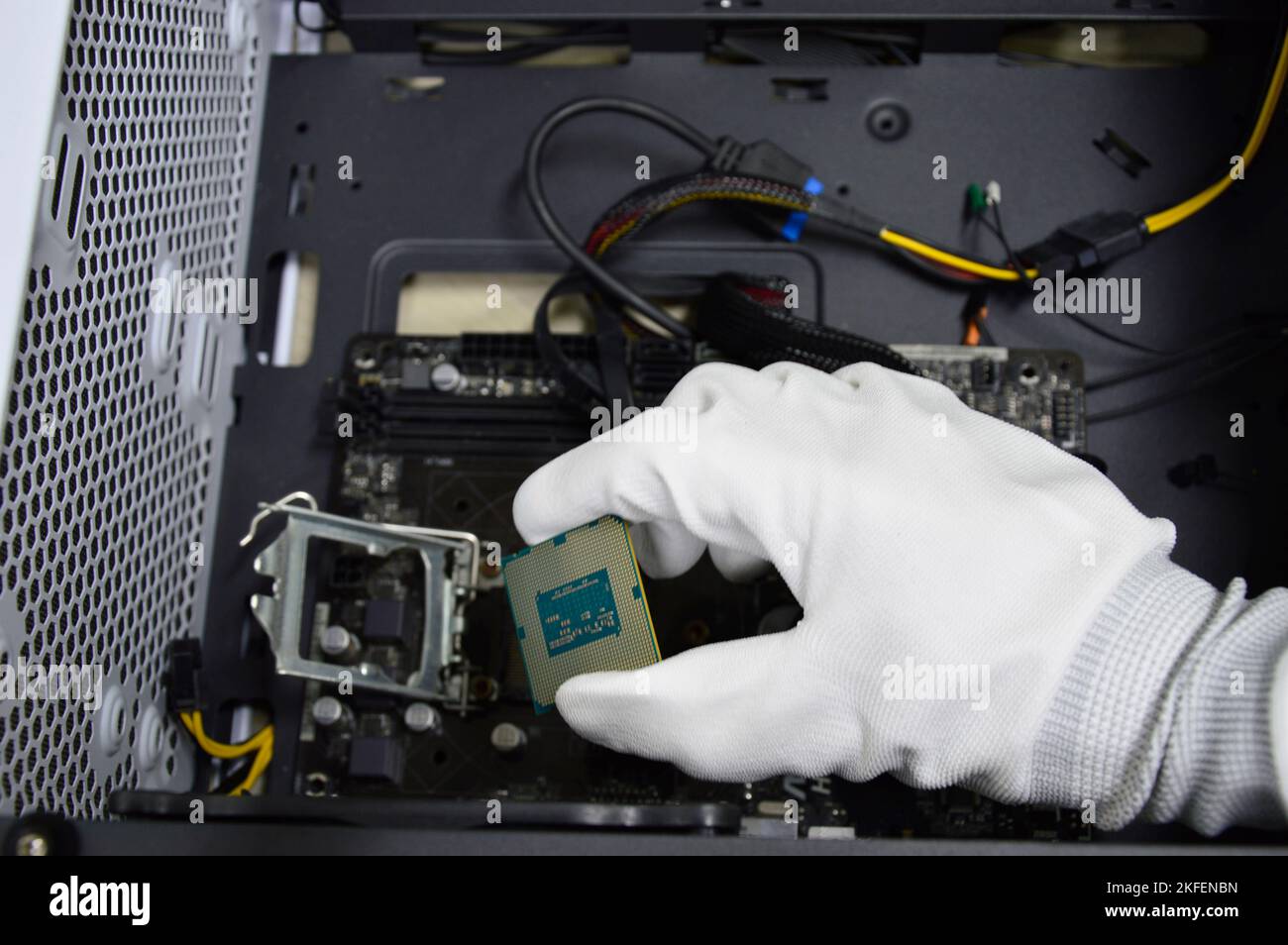 Inserting cpu hi-res stock photography and images - Alamy