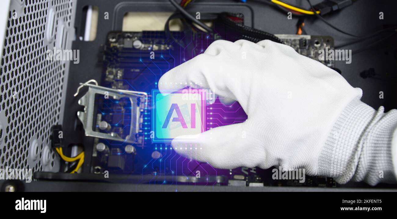 Conceptual images of artificial intelligence and computer systems Stock ...