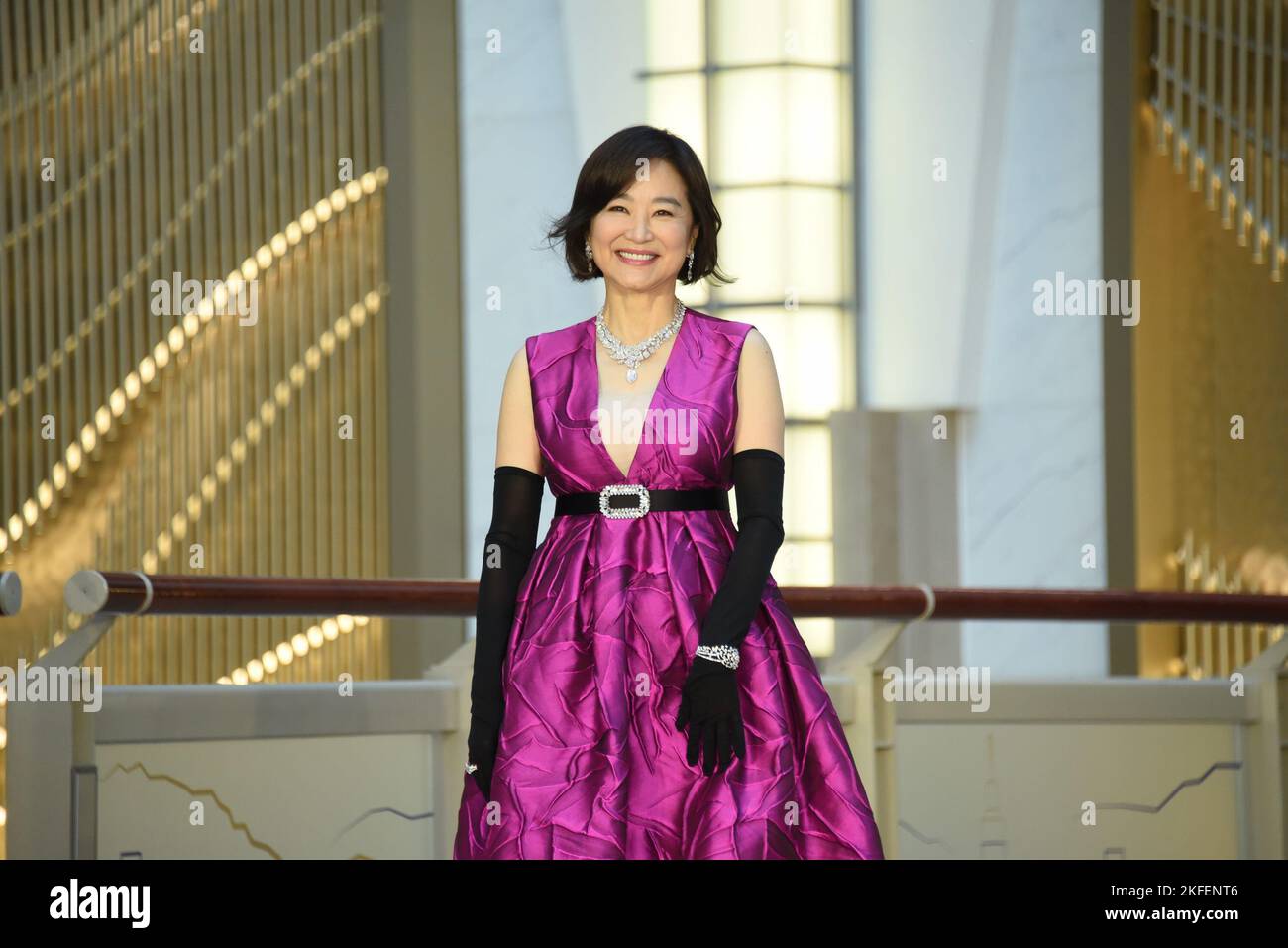 Taiwanese actress Brigitte Lin attended the opening ceremony of the ...