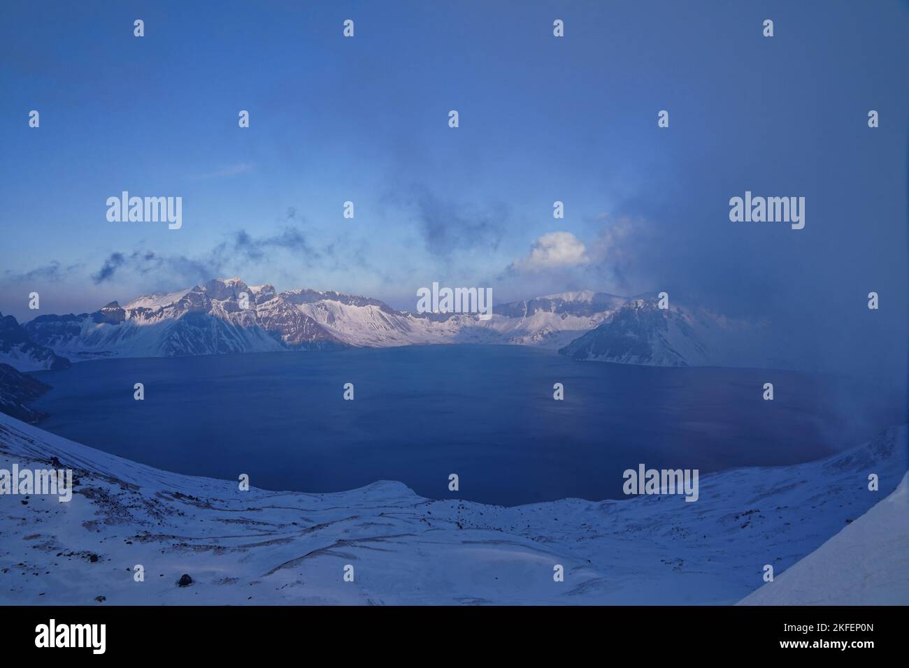 Aerial photos show the early winter scenery of the Changbai Mountains ...