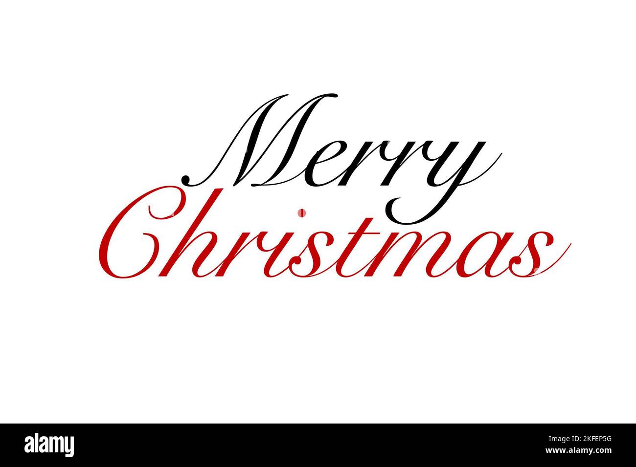 Merry Christmas greeting background. Hand written modern font ...