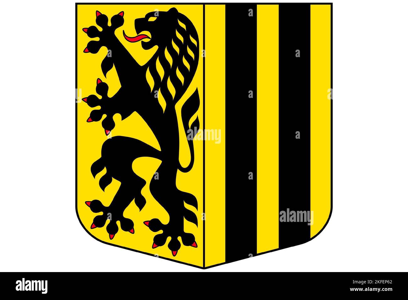 Coat of arms of Dresden city the German state of Saxony isolated ...