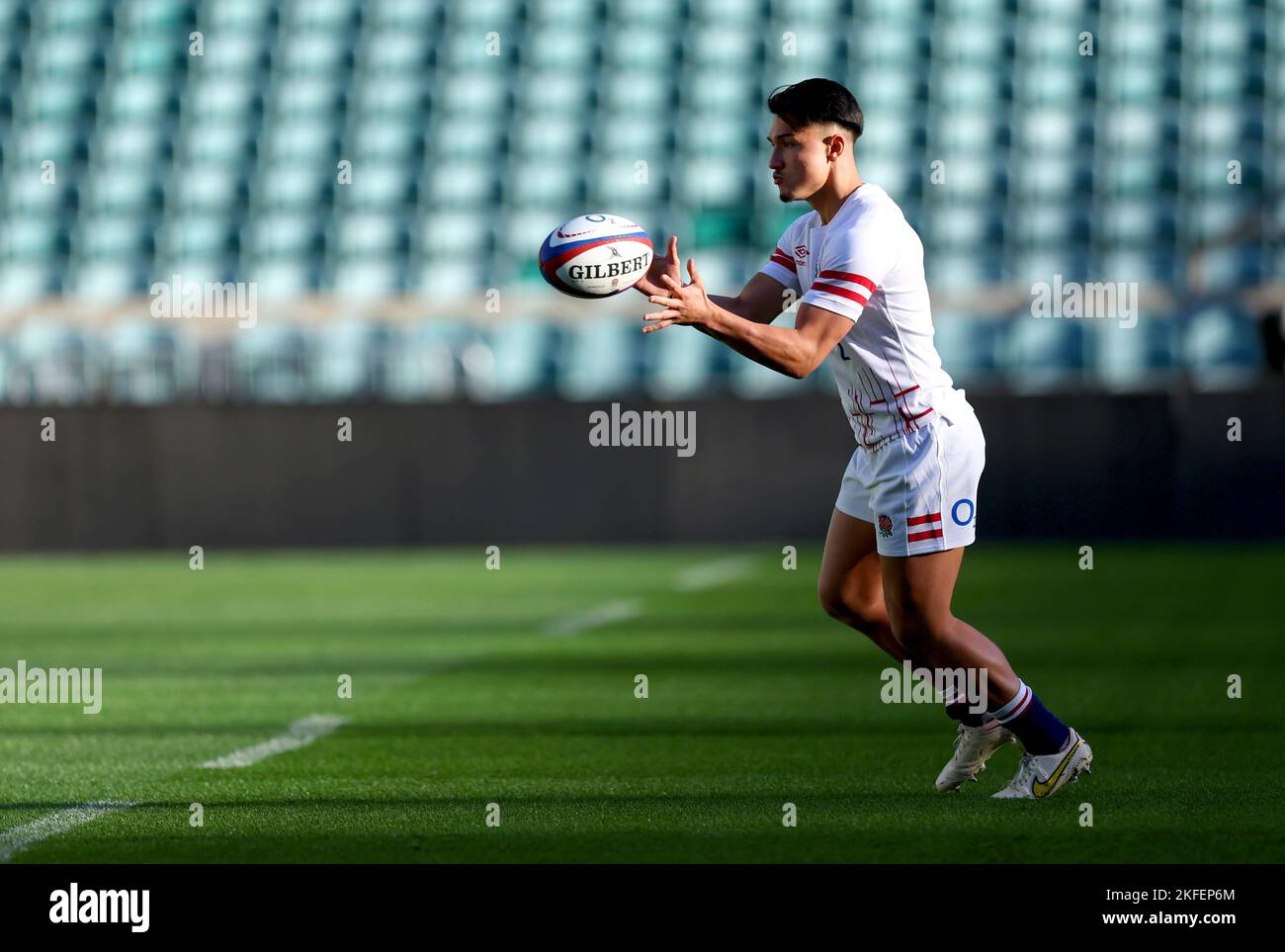 England's Marcus Smith during a training session at Twickenham Stadium ...